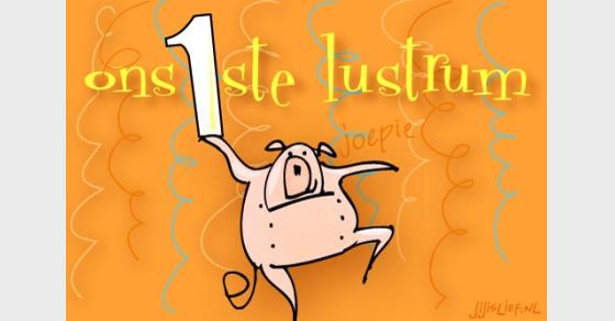 Jij is Lief - kaart: Eerste lustrum