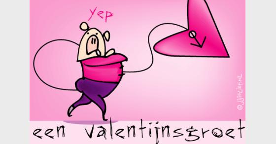 Jij is Lief - kaart: Valentijnsgroet