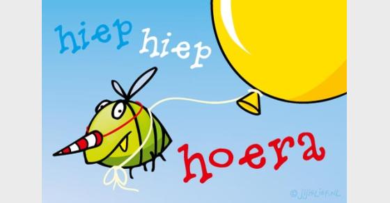 Jij is Lief - kaart: Hiep hiep hoera
