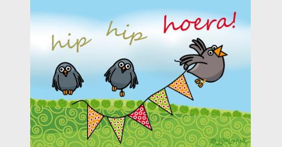 Jij is Lief - kaart: Hiep hiep hoera!