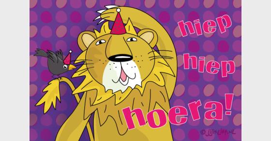 Jij is Lief - kaart: Hiep hiep hoera!